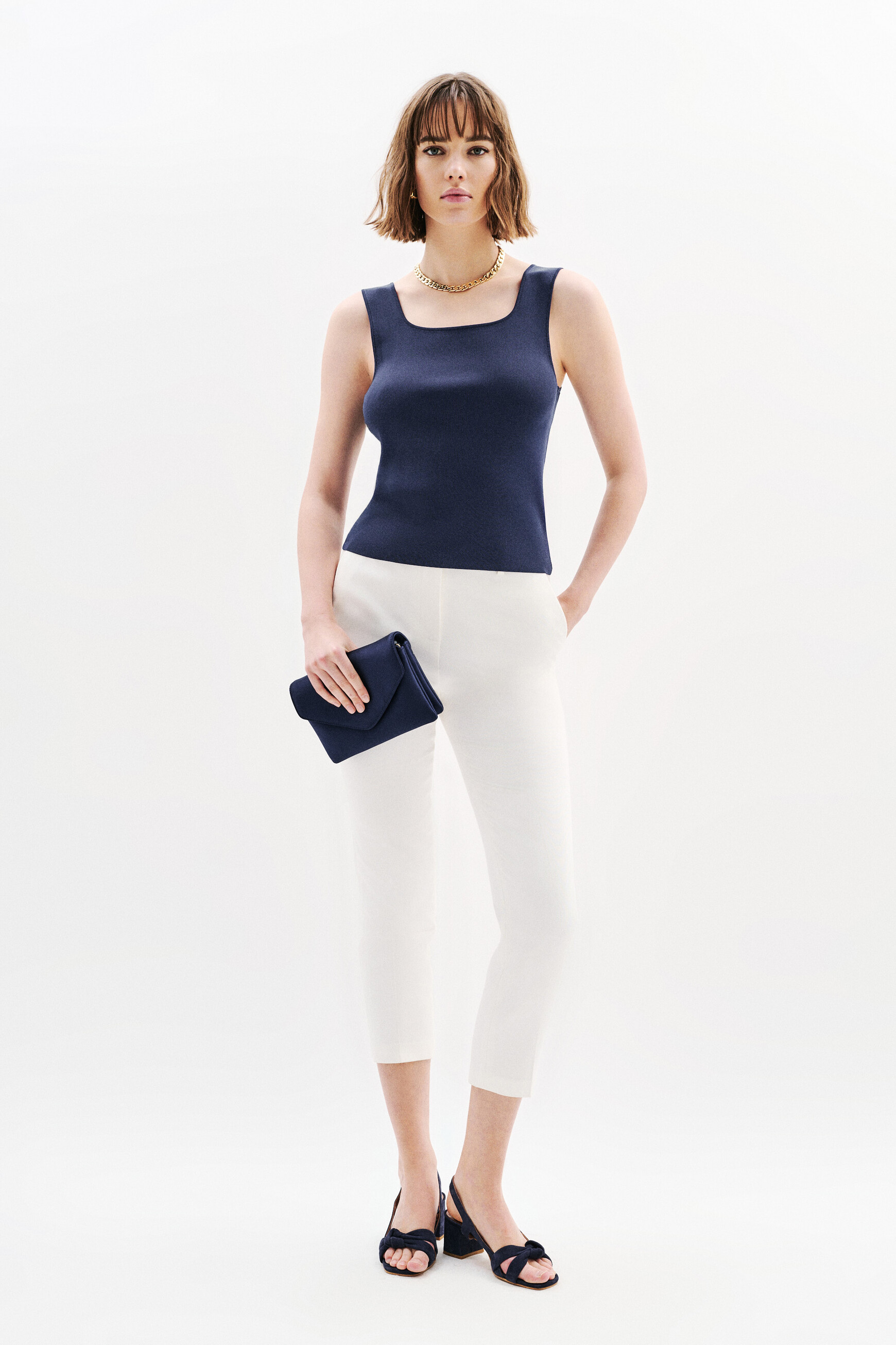 Top Mclaudia azul oscuro mujer