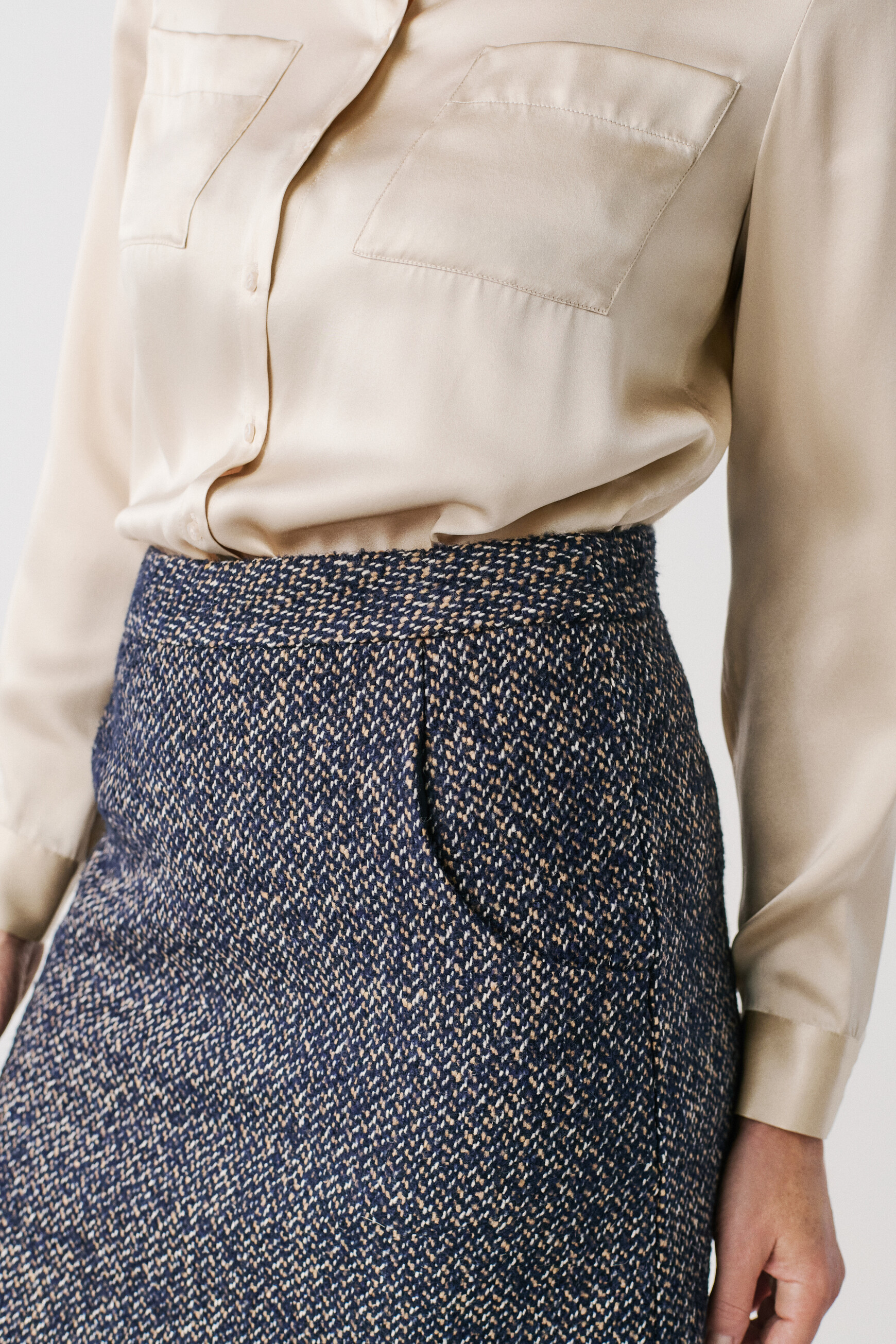 Apoline skirt navy blue woman