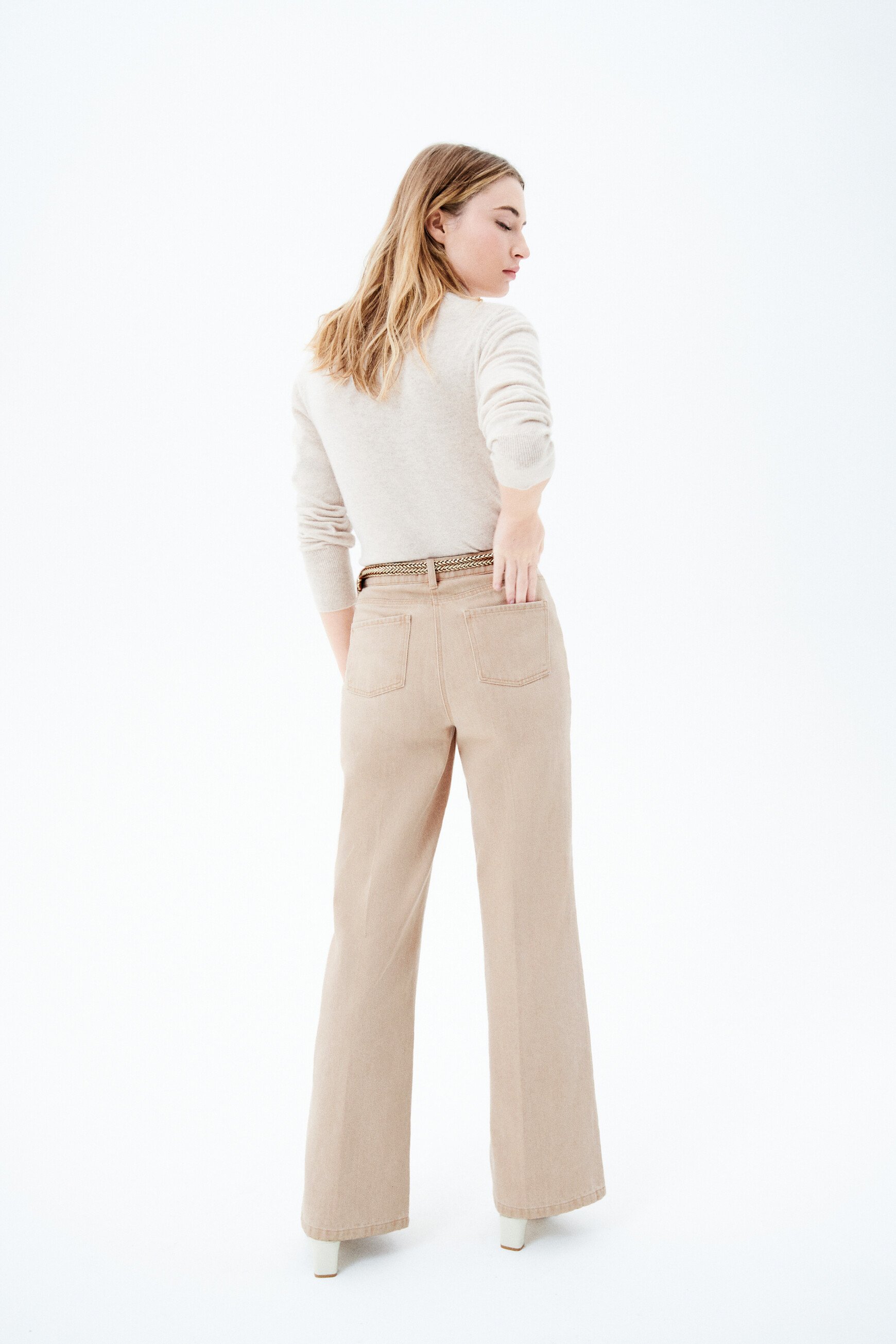 Pantalon pbryan beige femme