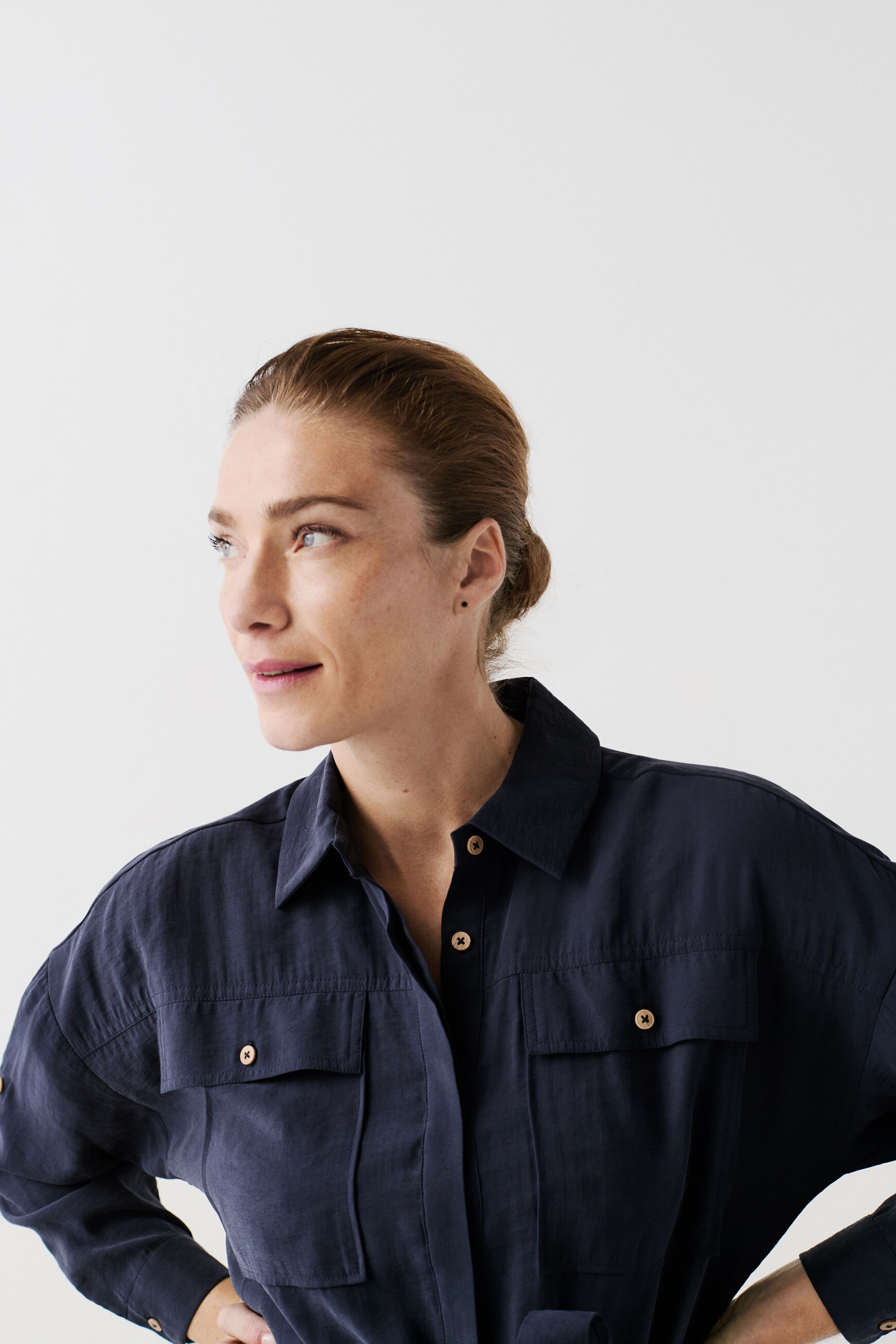 Pants carmin navy blue woman