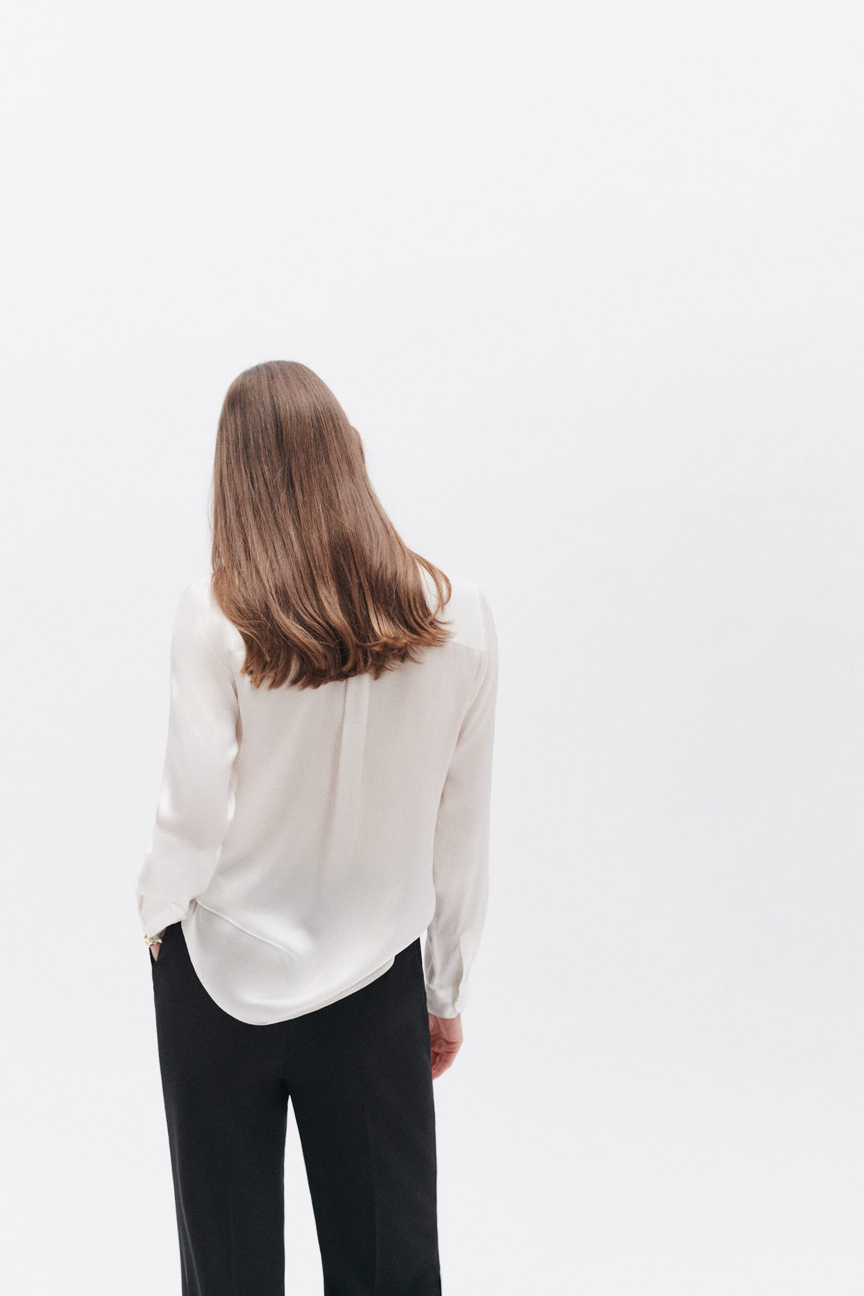 Camicia cjamie1 100% seta avorio donna