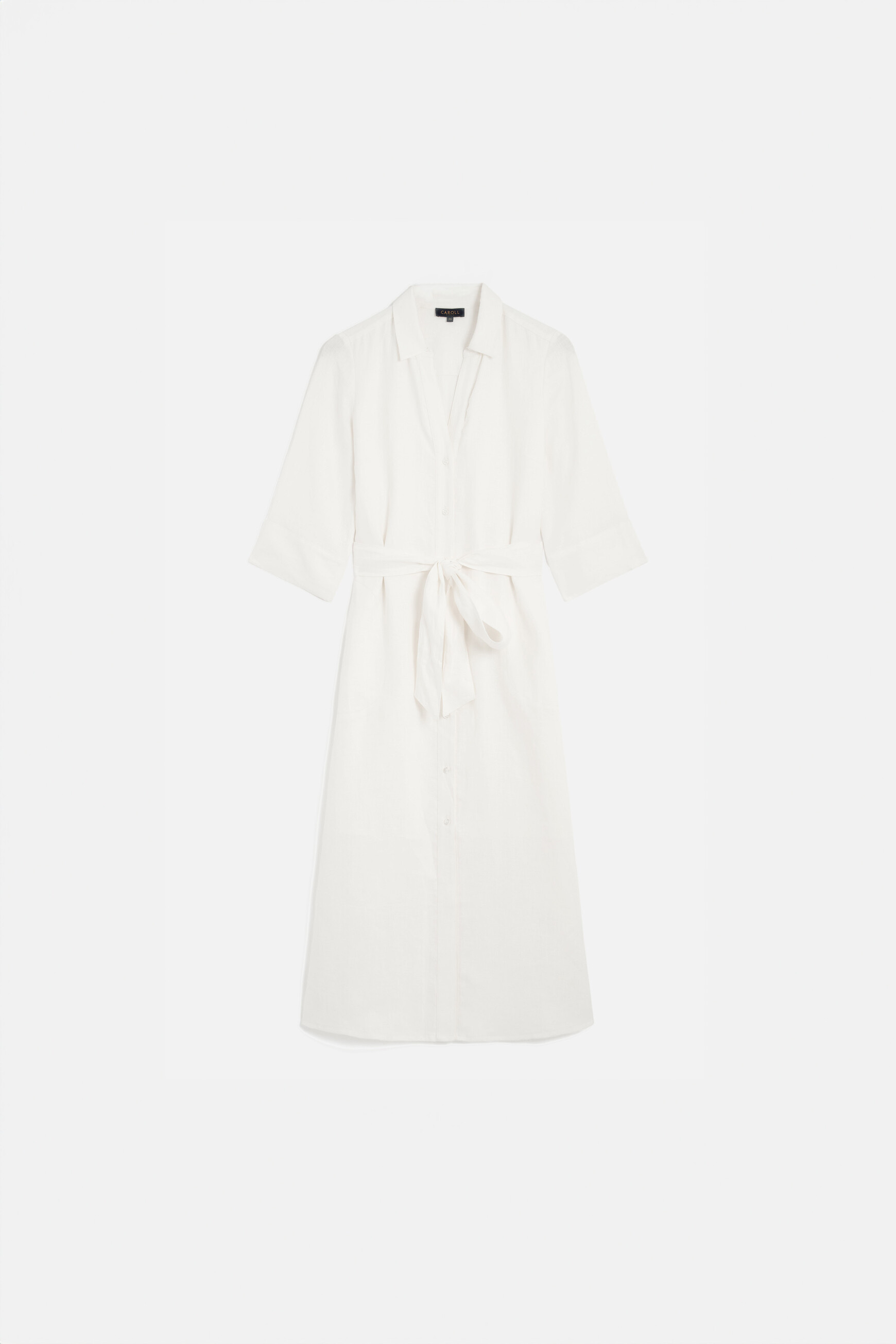 Yana dress 100% linen ivory woman