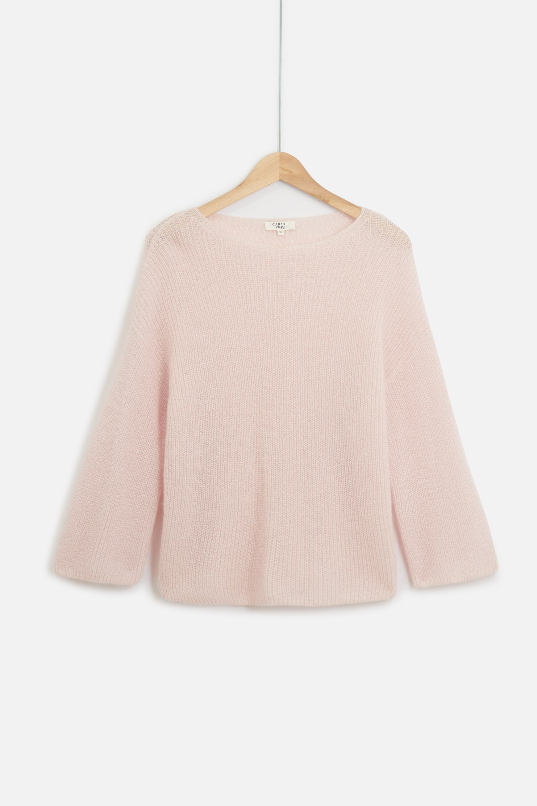 pull olivia côtelé rose clair femme