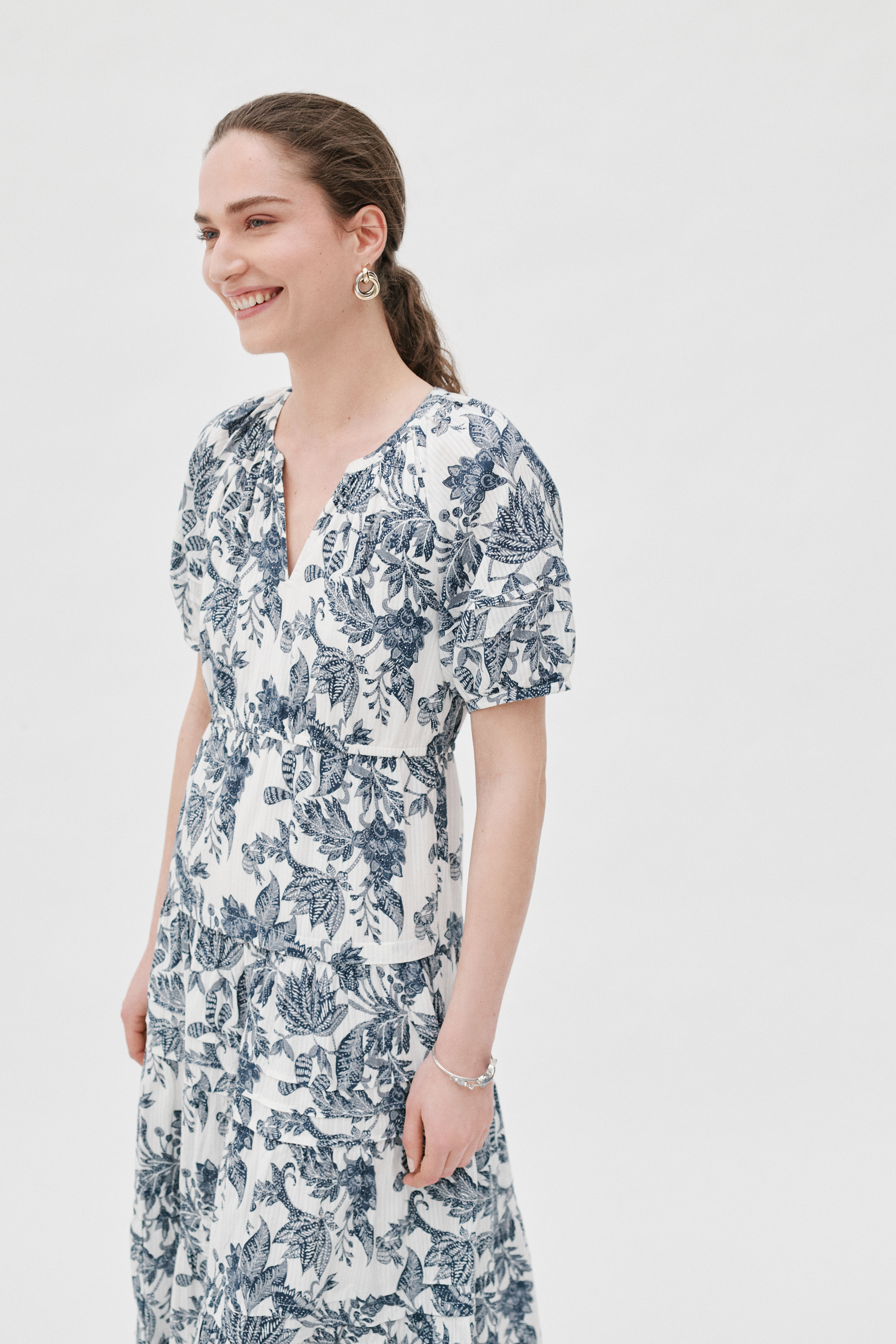 robe utha print ivoire femme