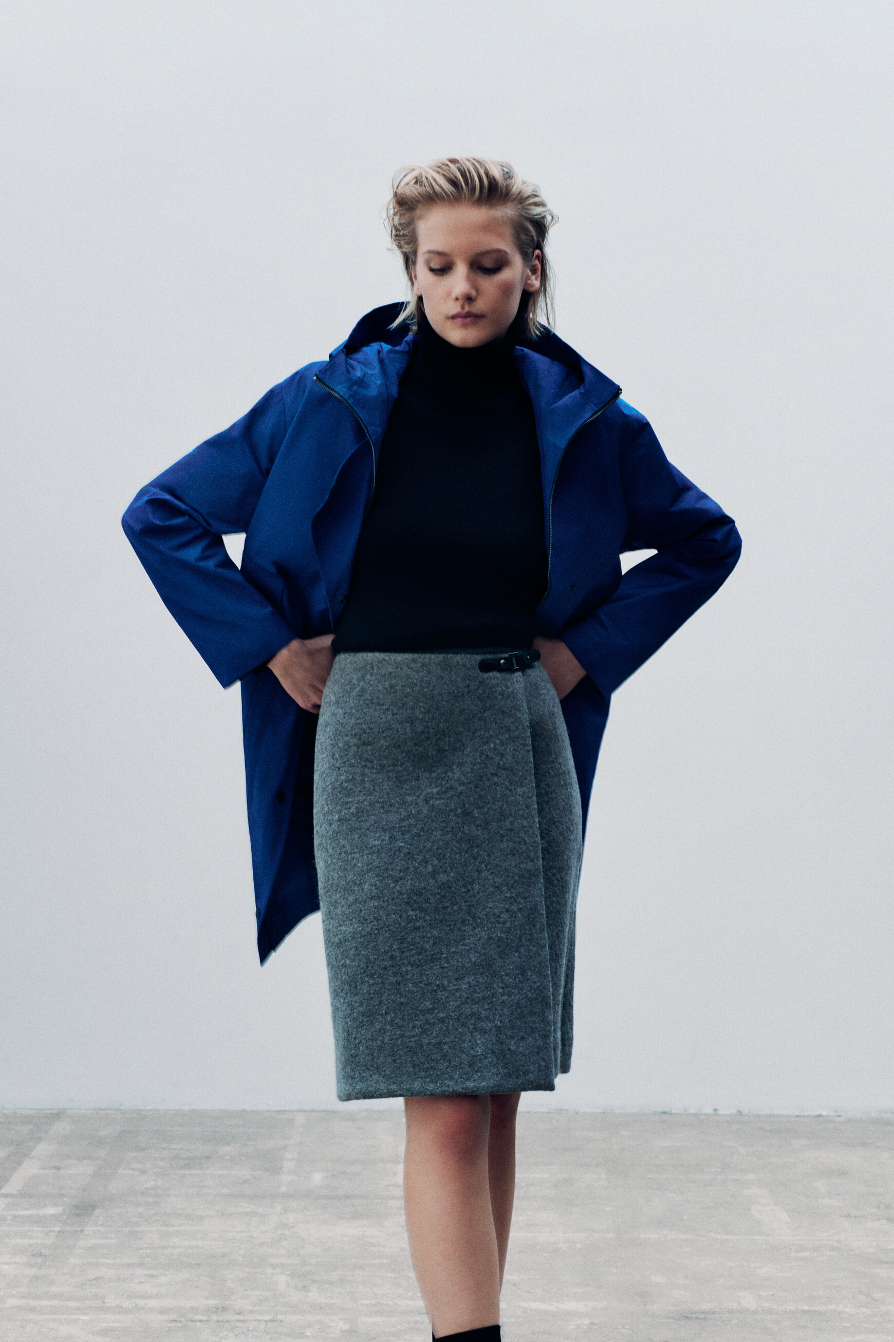 Toilon parka turquoise blue woman