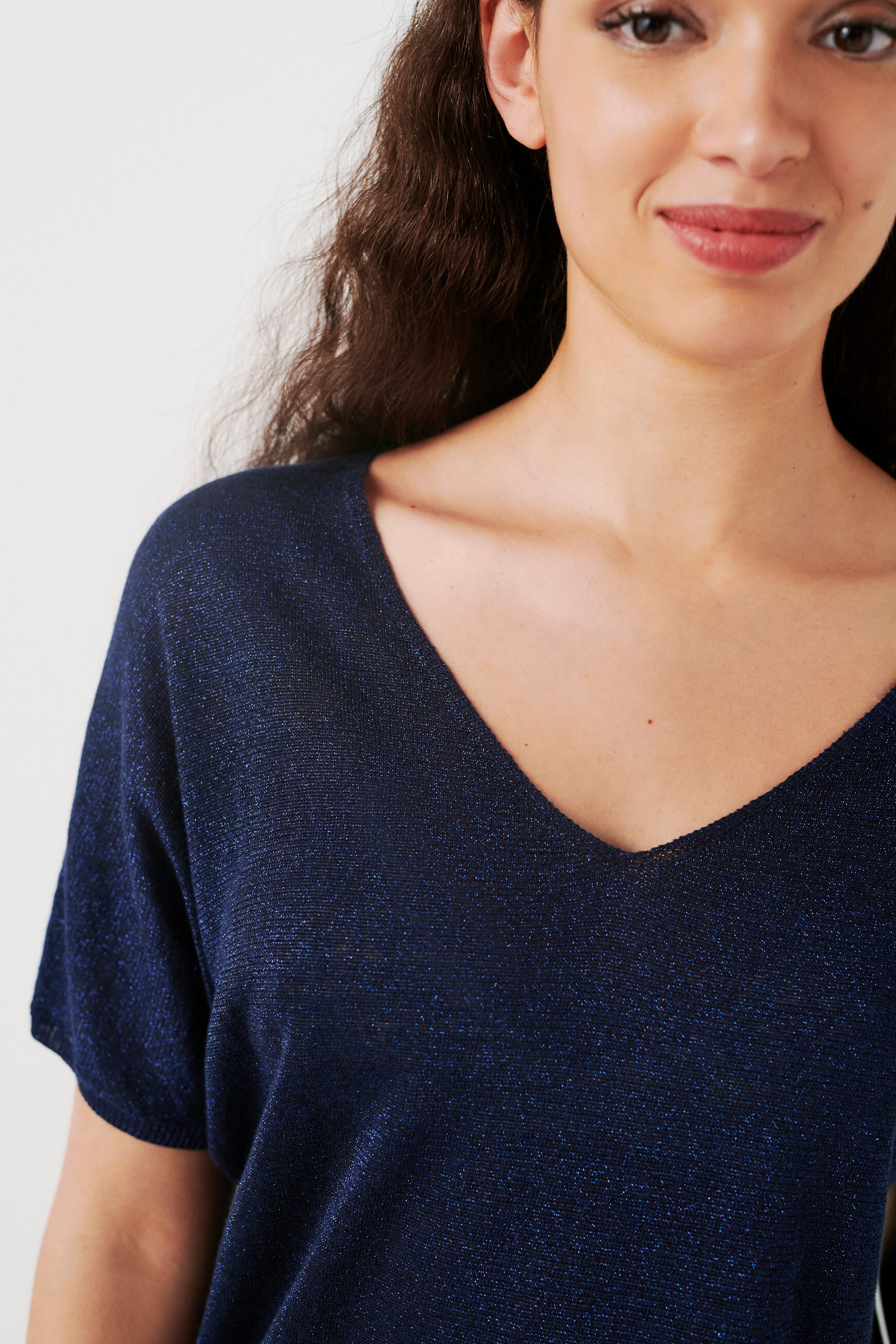 Pull milane bleu marine femme
