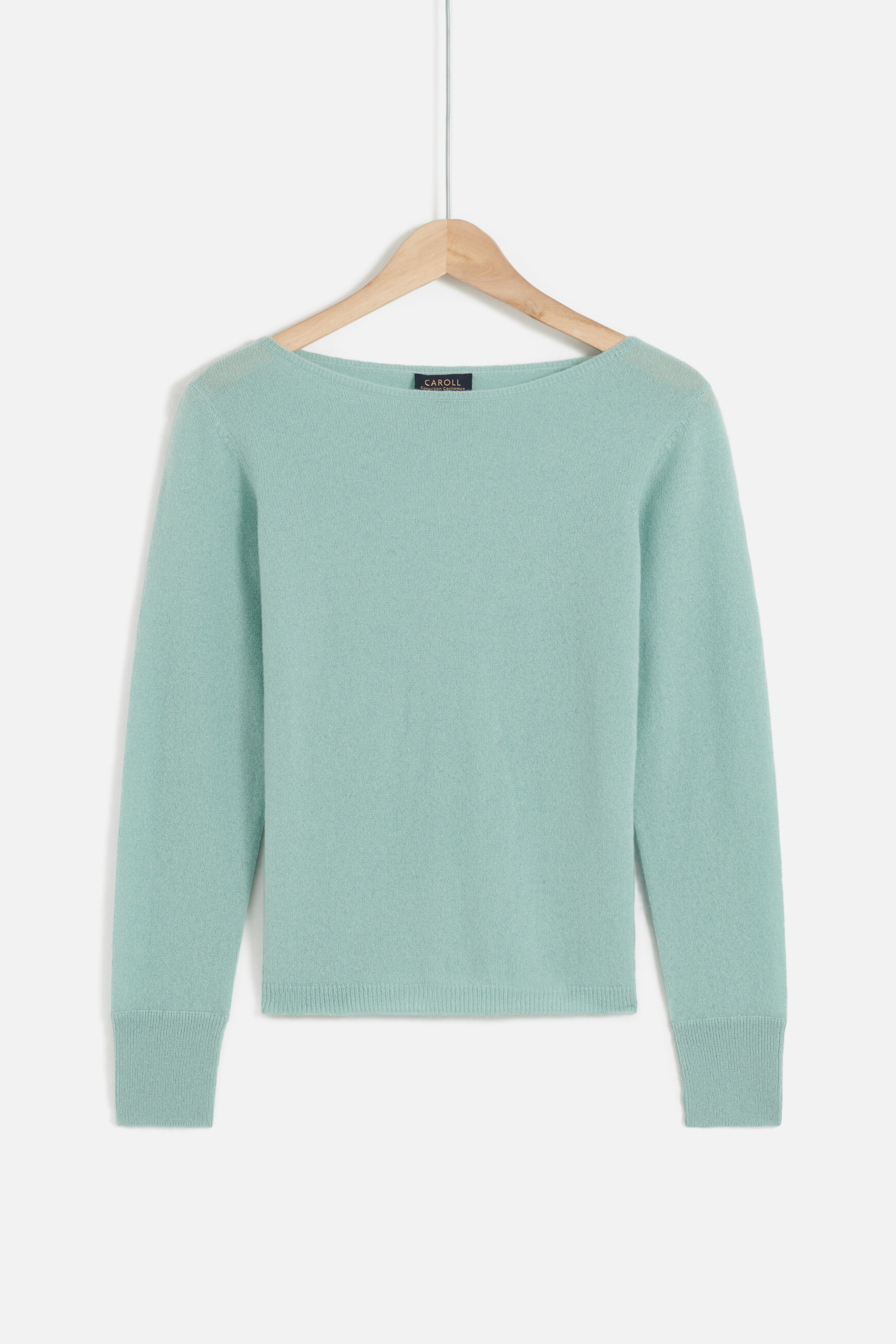 Pull mzoan 100% cachemire vert clair femme