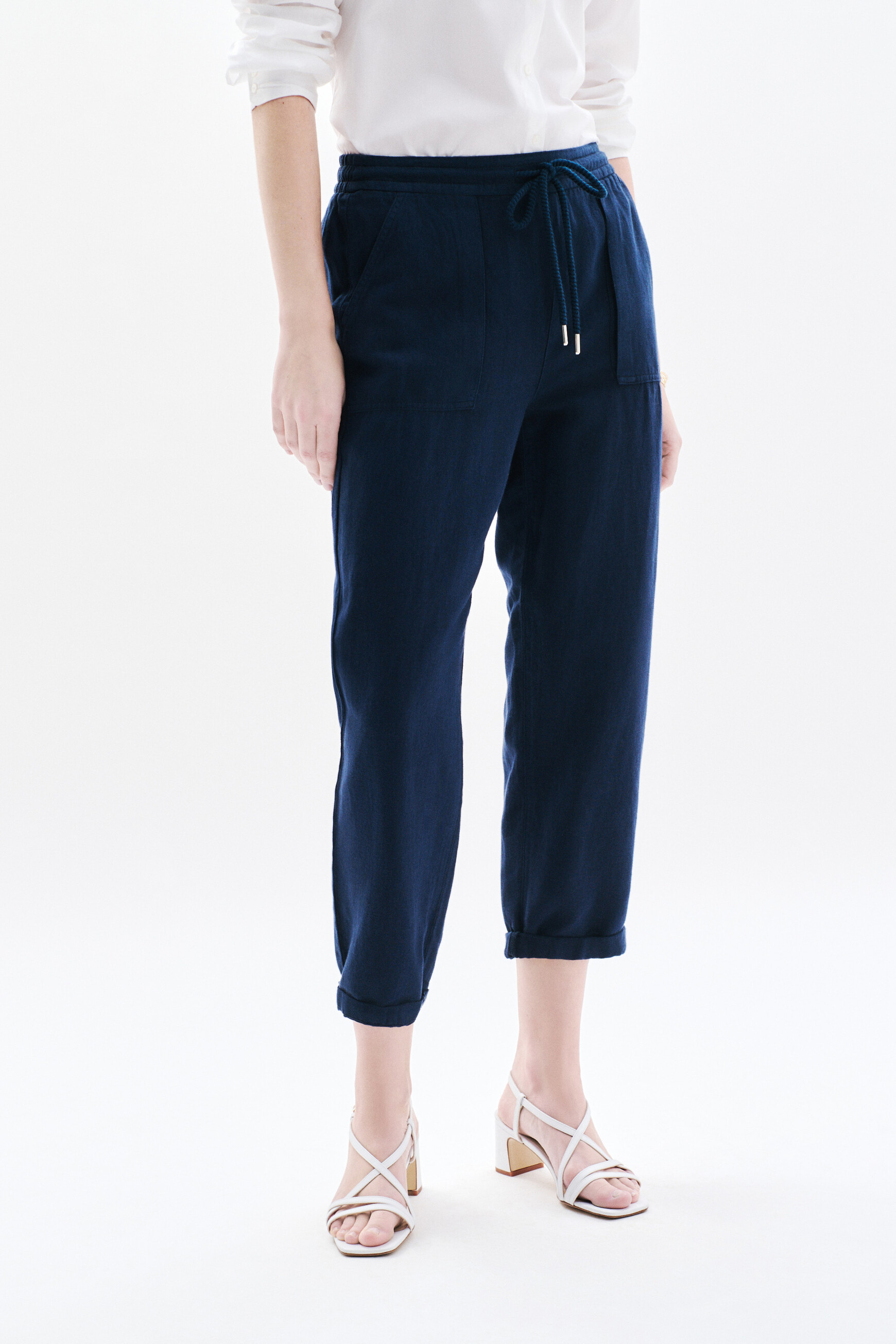 pantalon ignace bleu marine femme