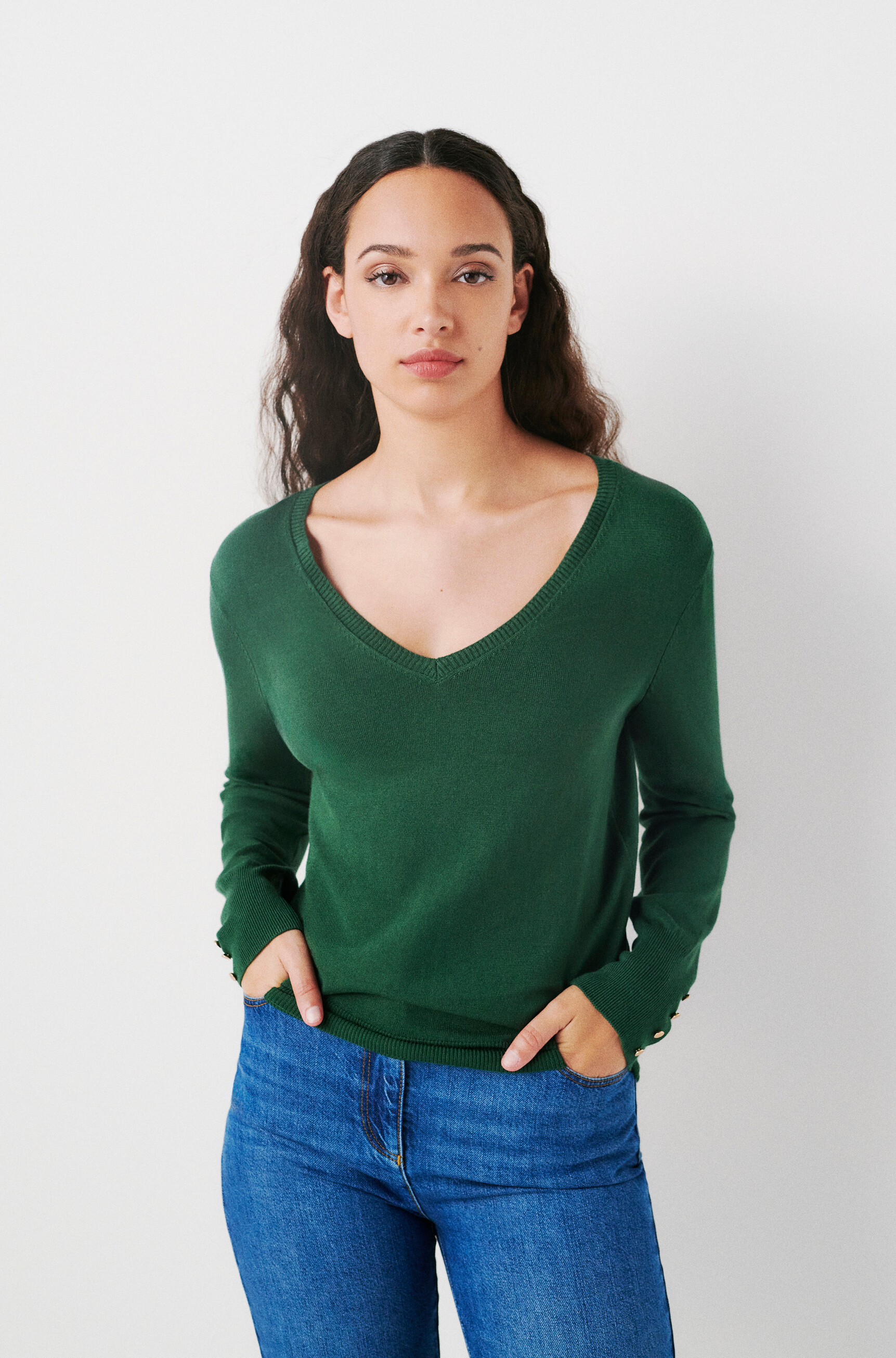 memphis sweater dark green woman