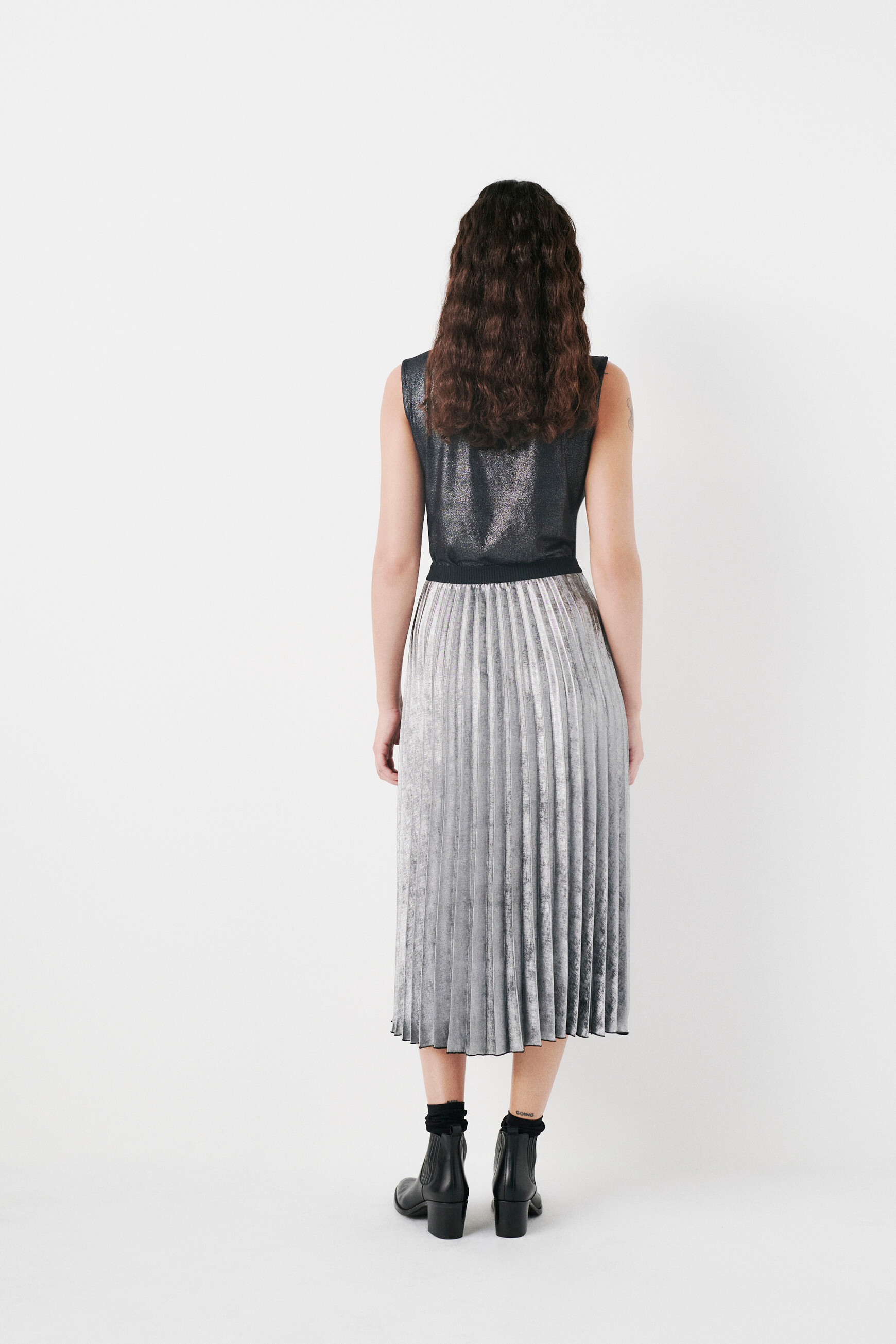 Jupe joe2 gris argent femme