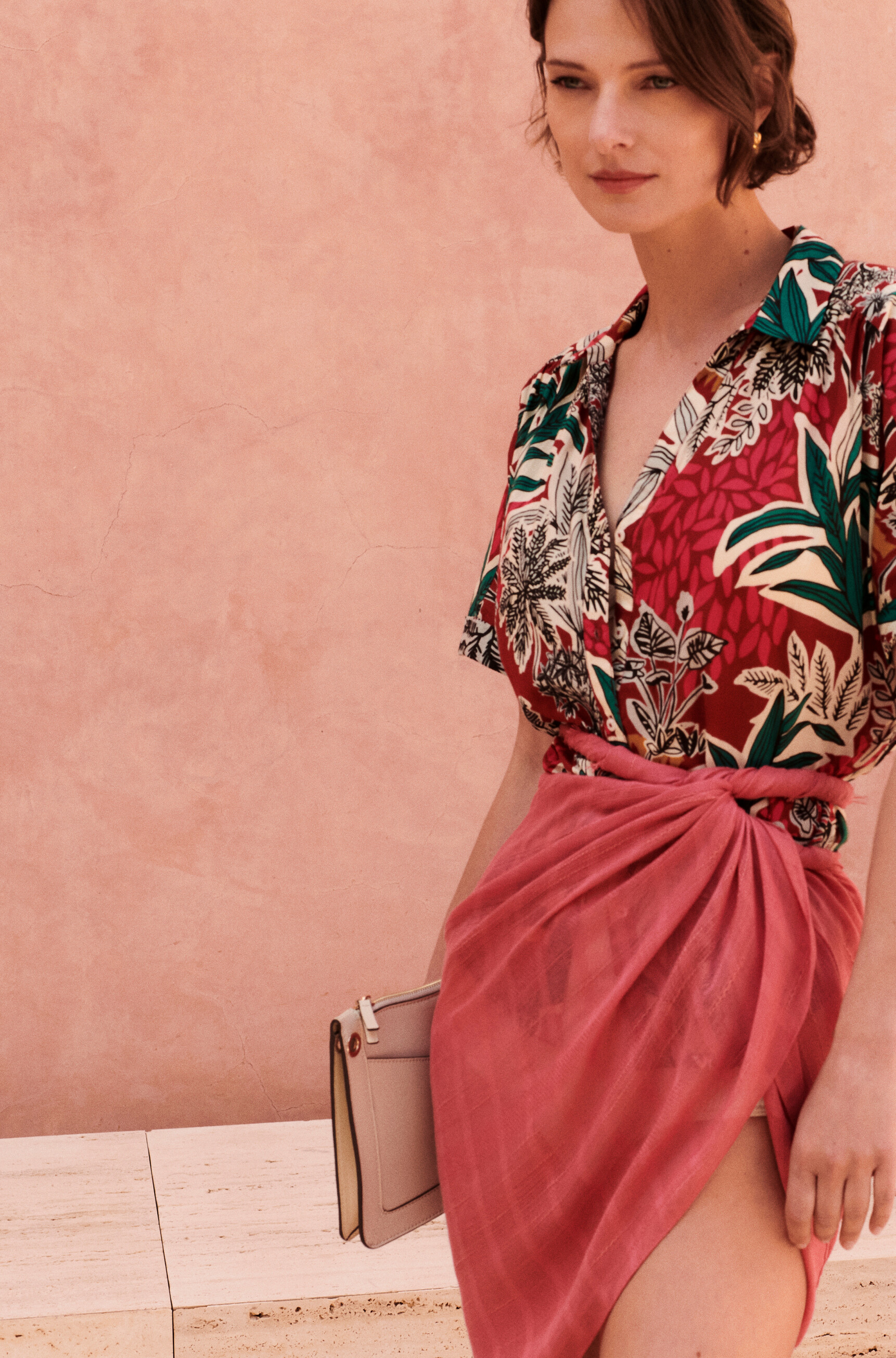 calix shirt dark red woman