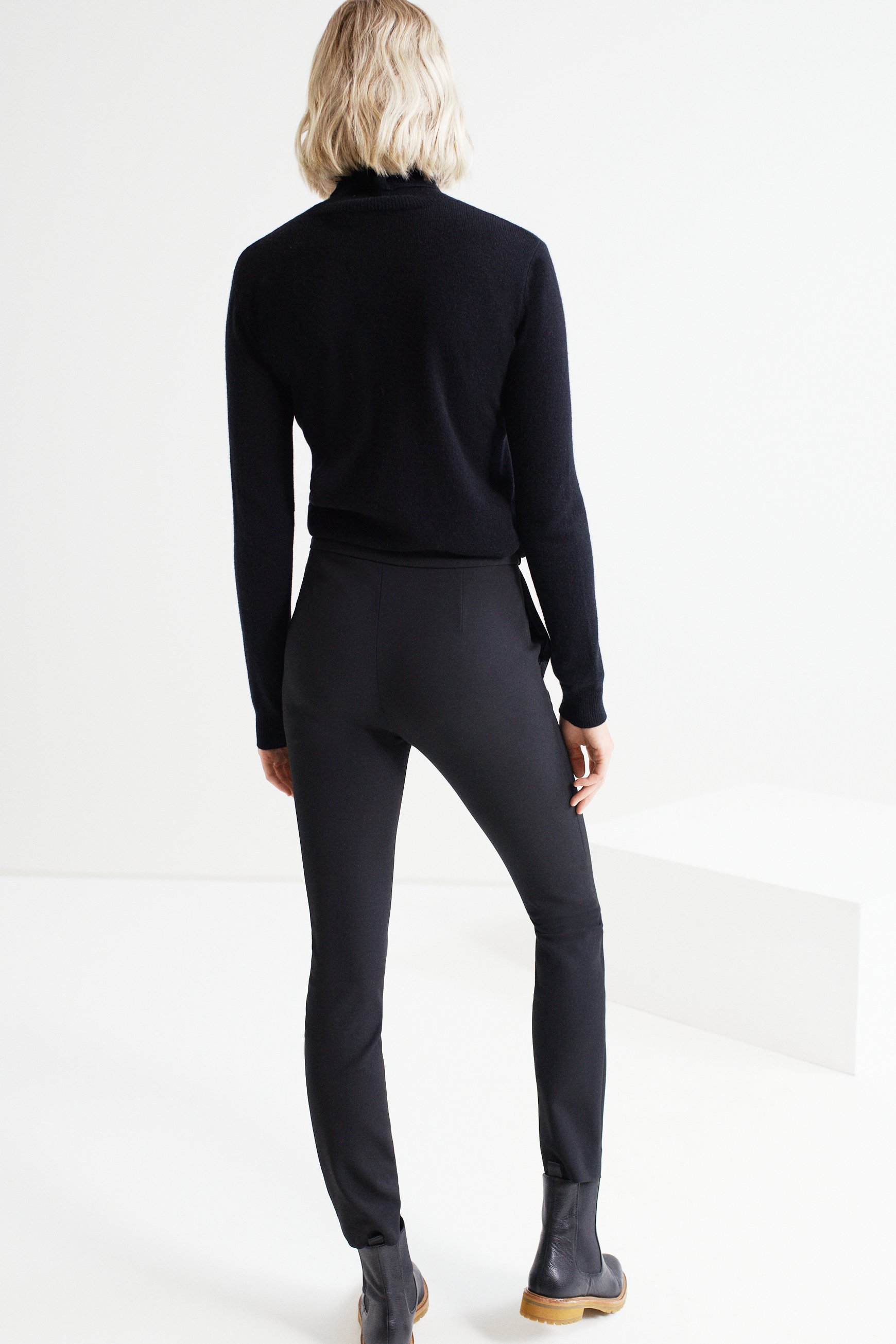 pantalon ron noir femme