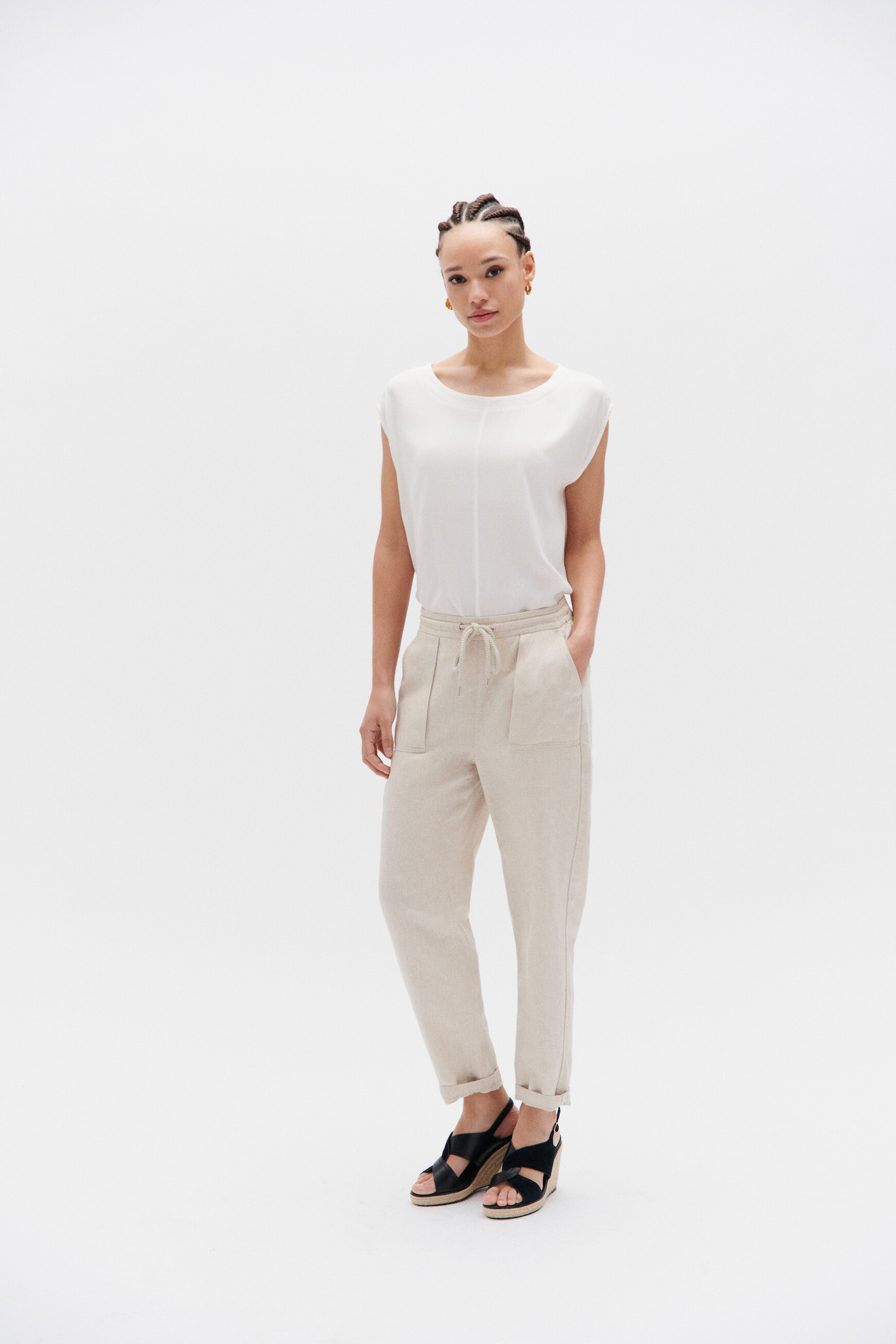 pantalon ignace beige femme