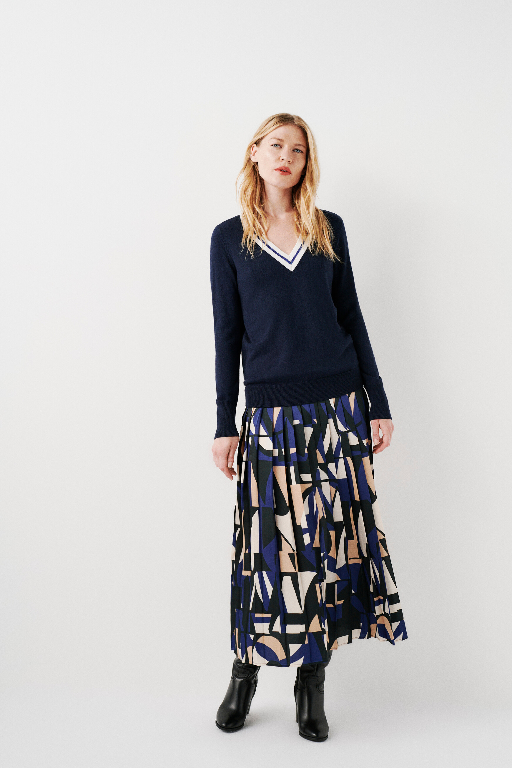 Manuela sweater navy blue woman