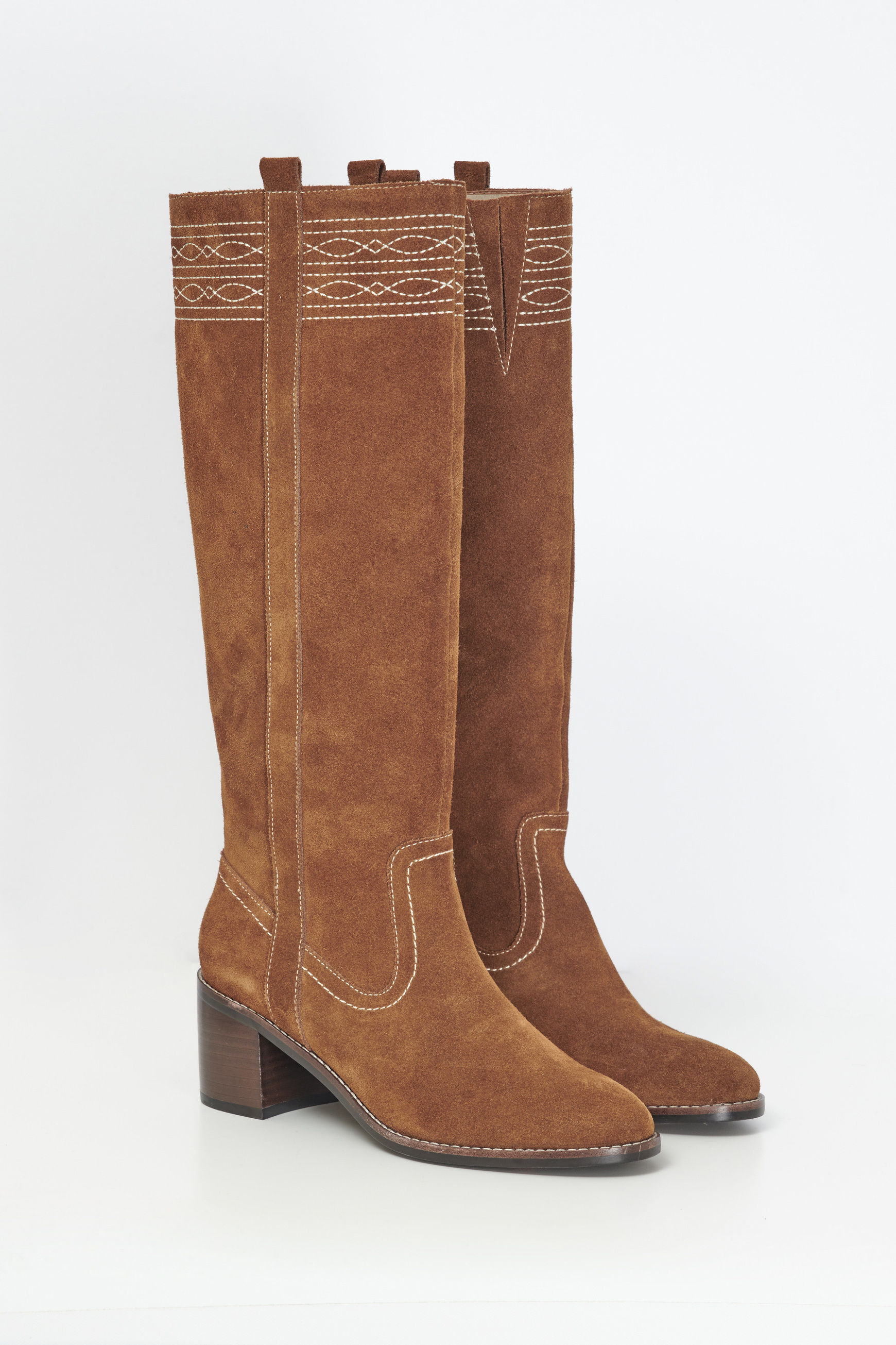 bottes benedicte 100% cuir sable femme
