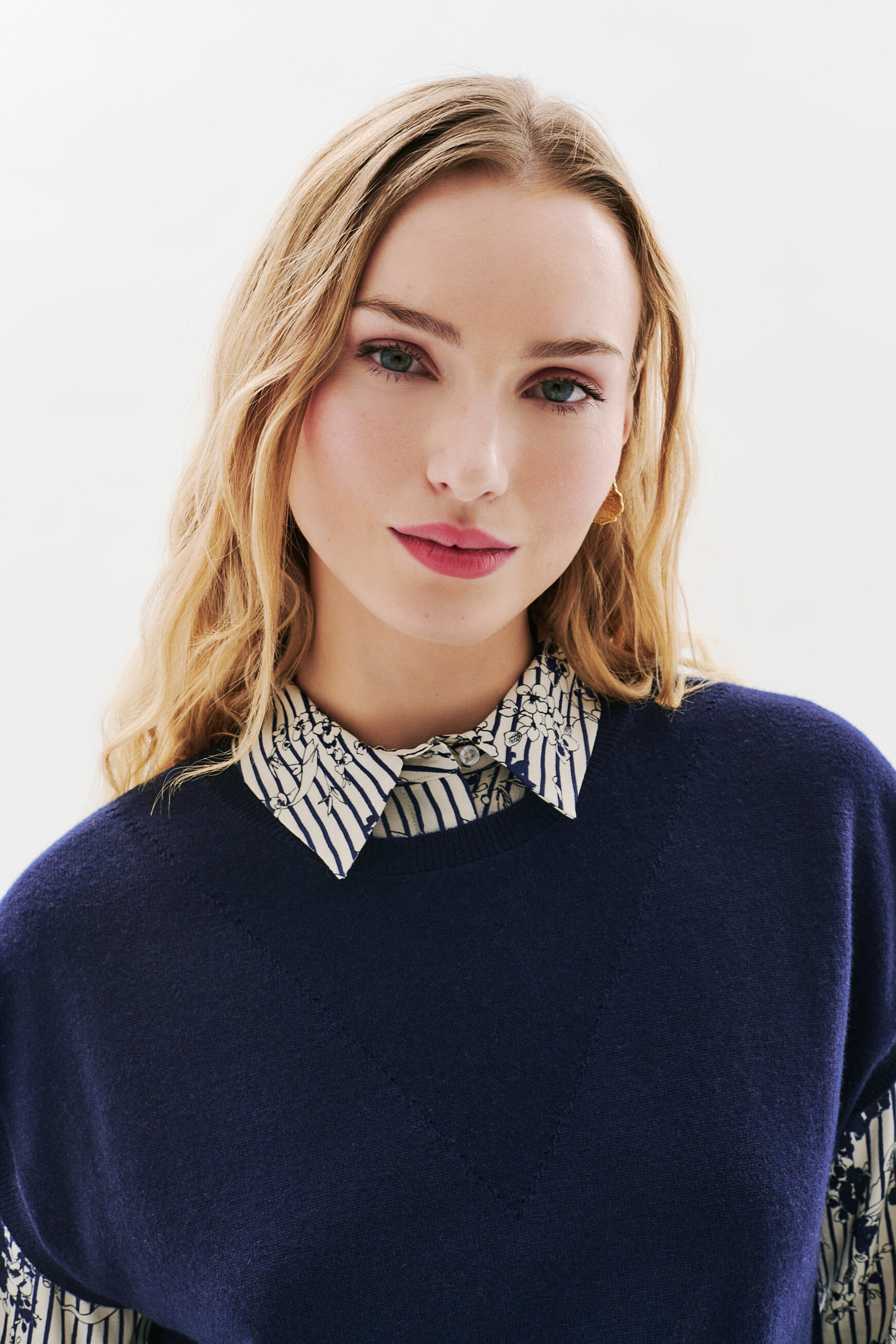 Pull mathilde bleu marine femme