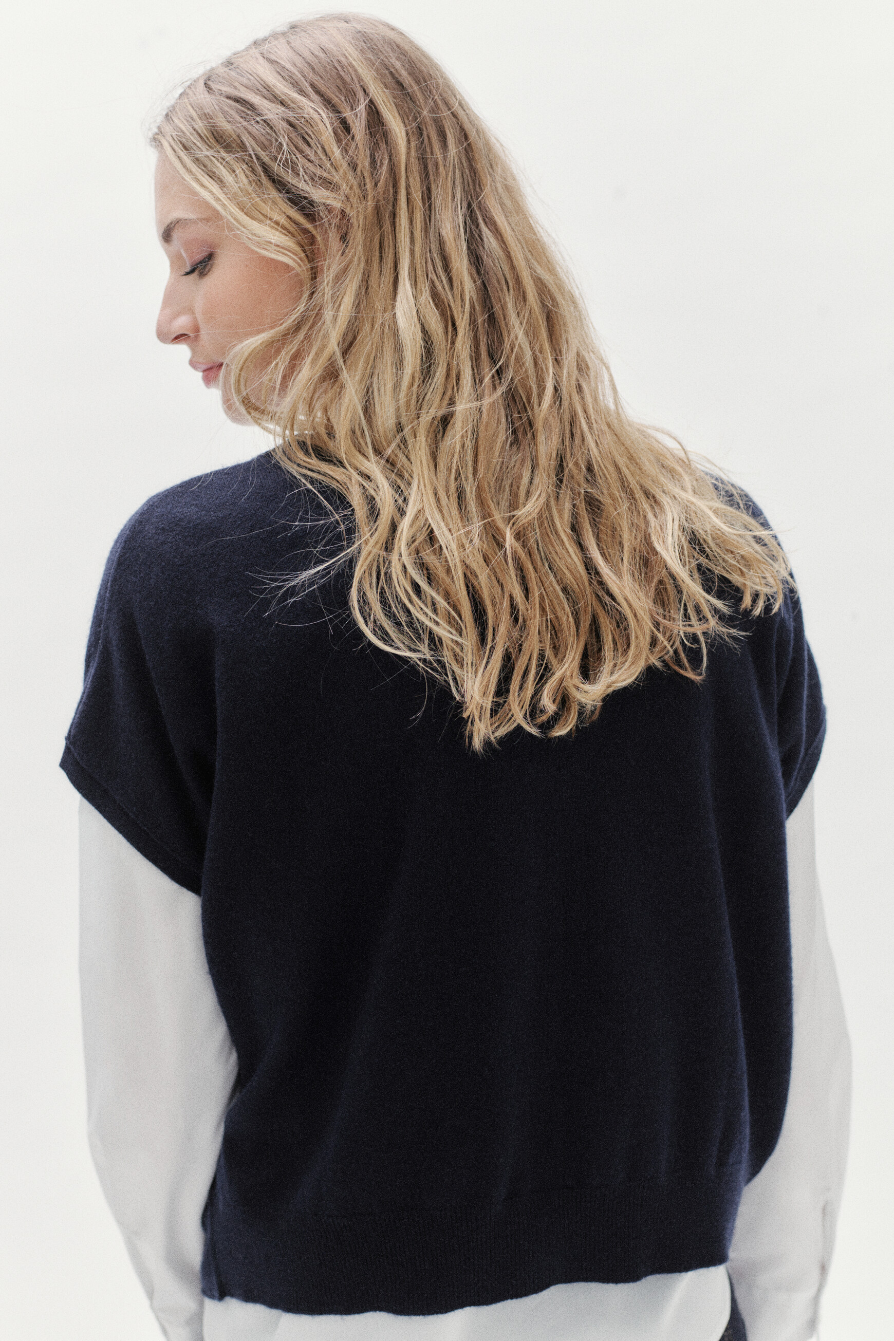 gilet lexie bleu marine femme