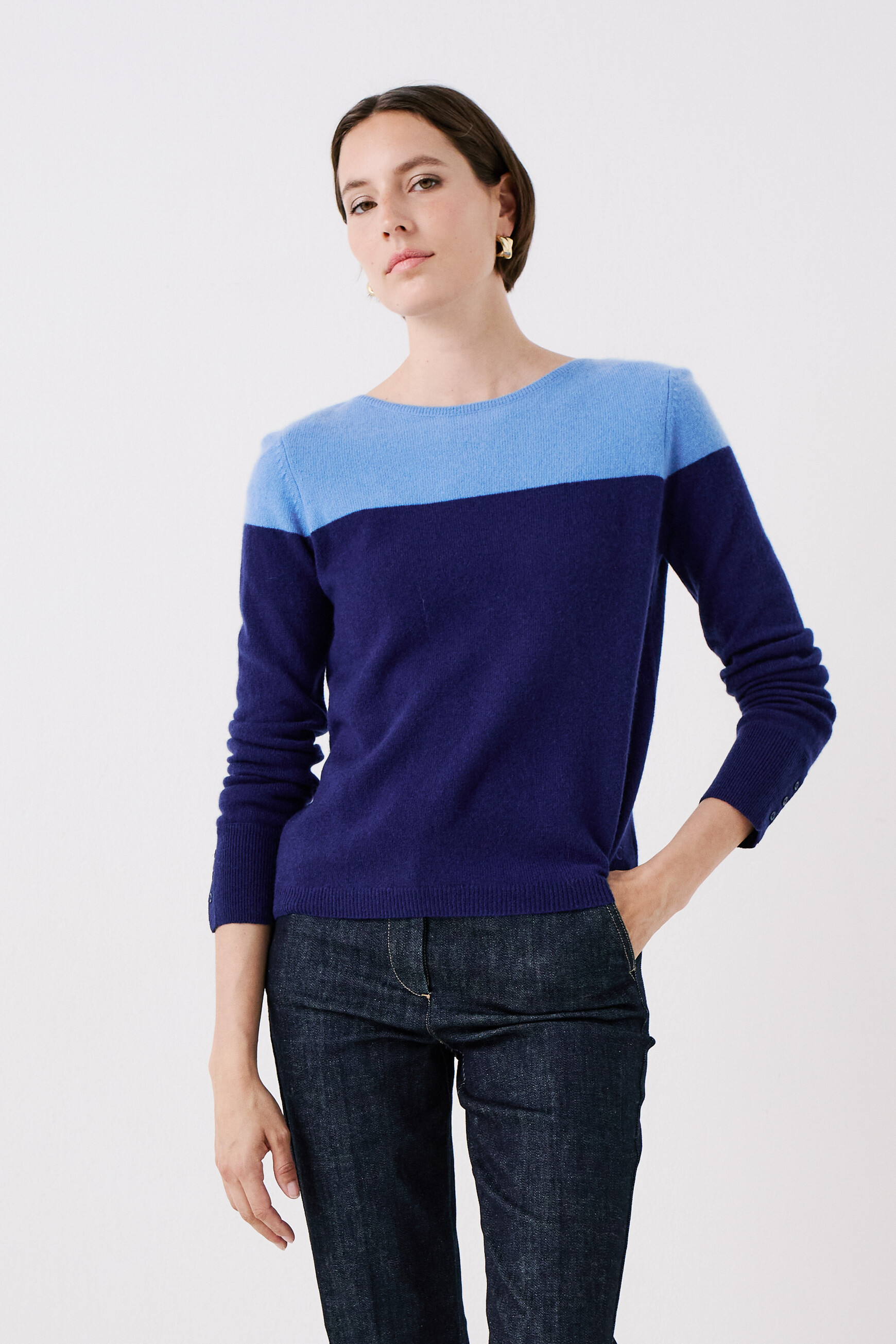 Pull zoe bleu fonce femme | Caroll