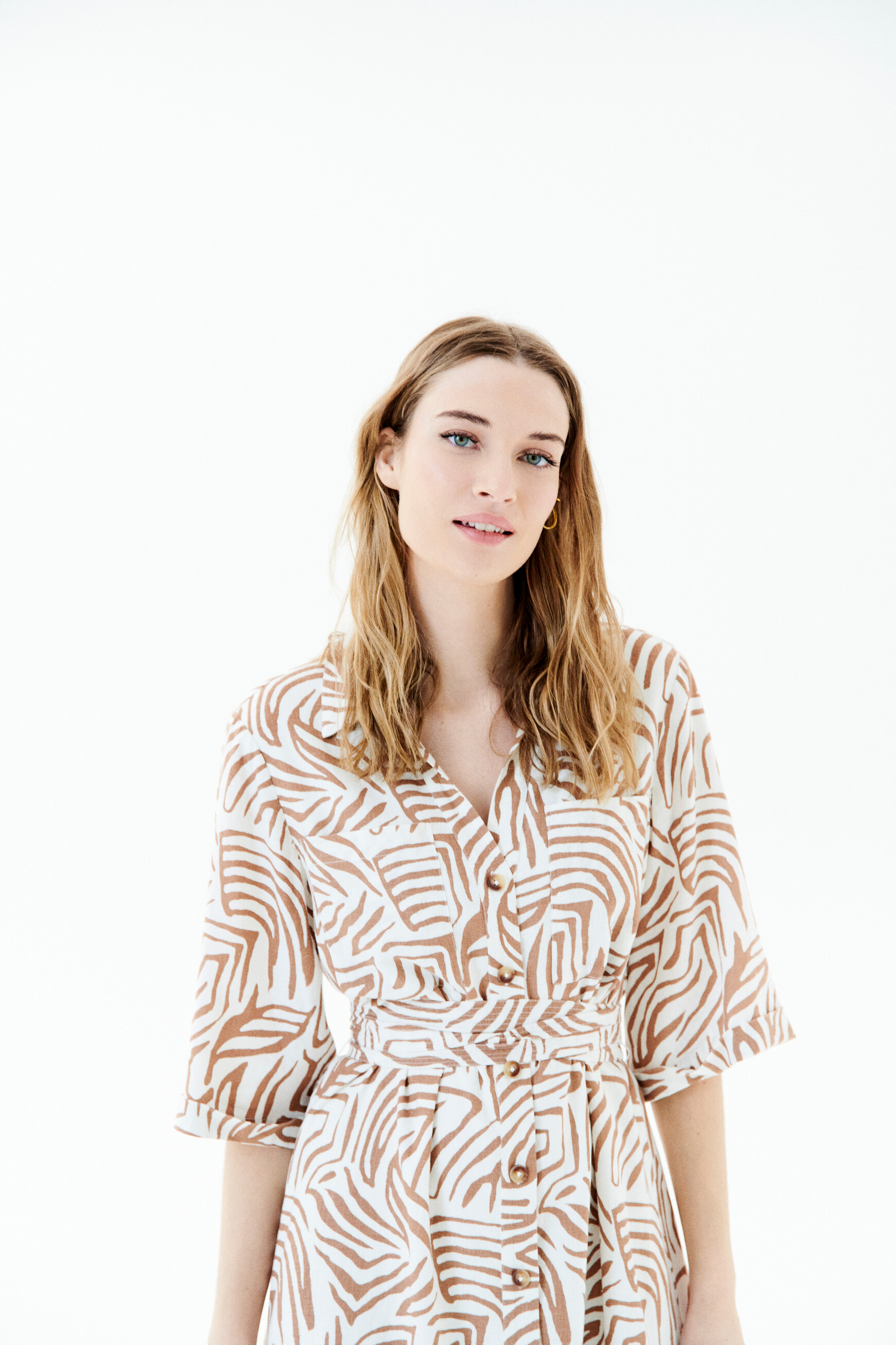 rouane dress light brown woman