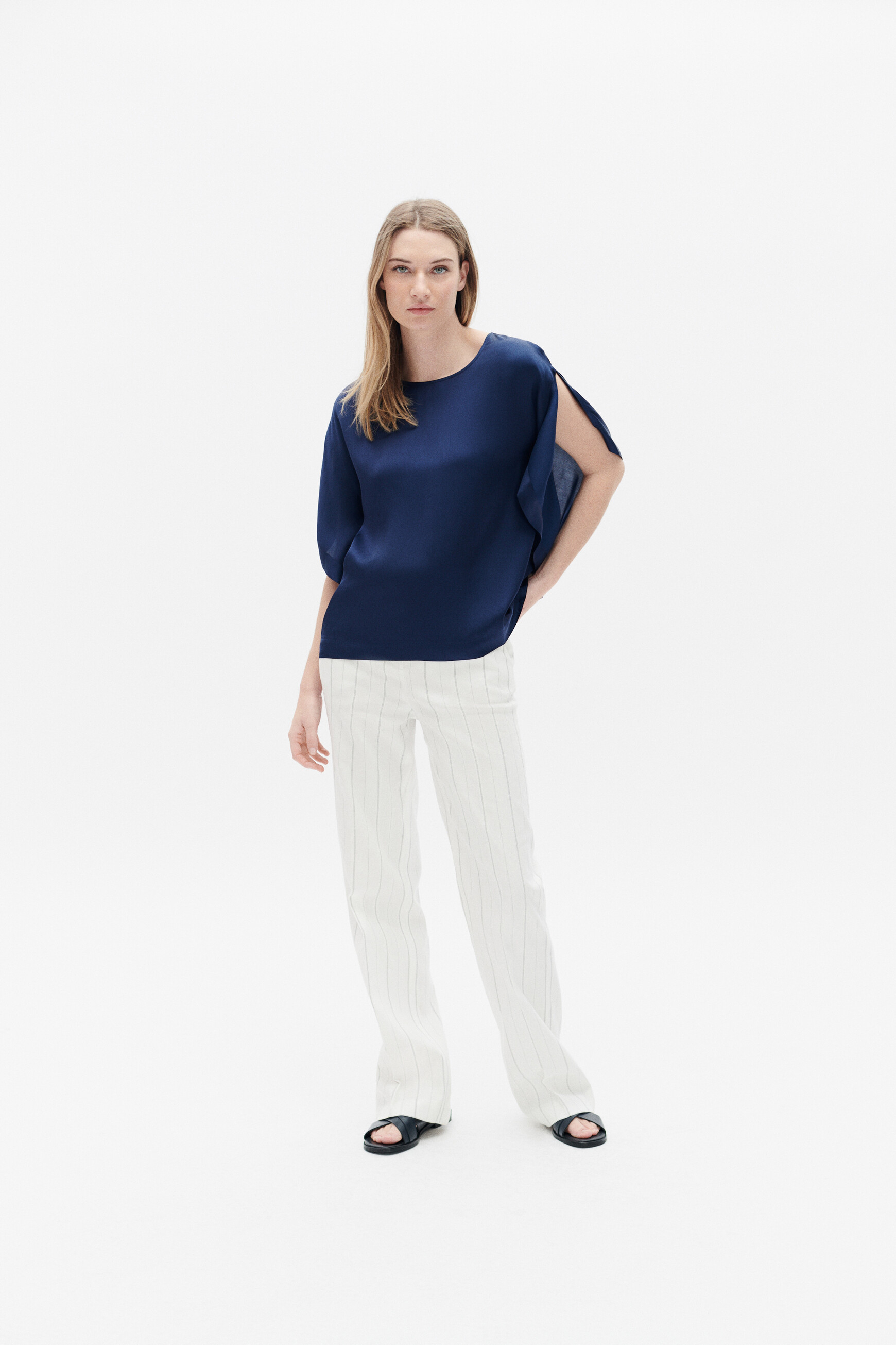 Samuel top navy blue woman