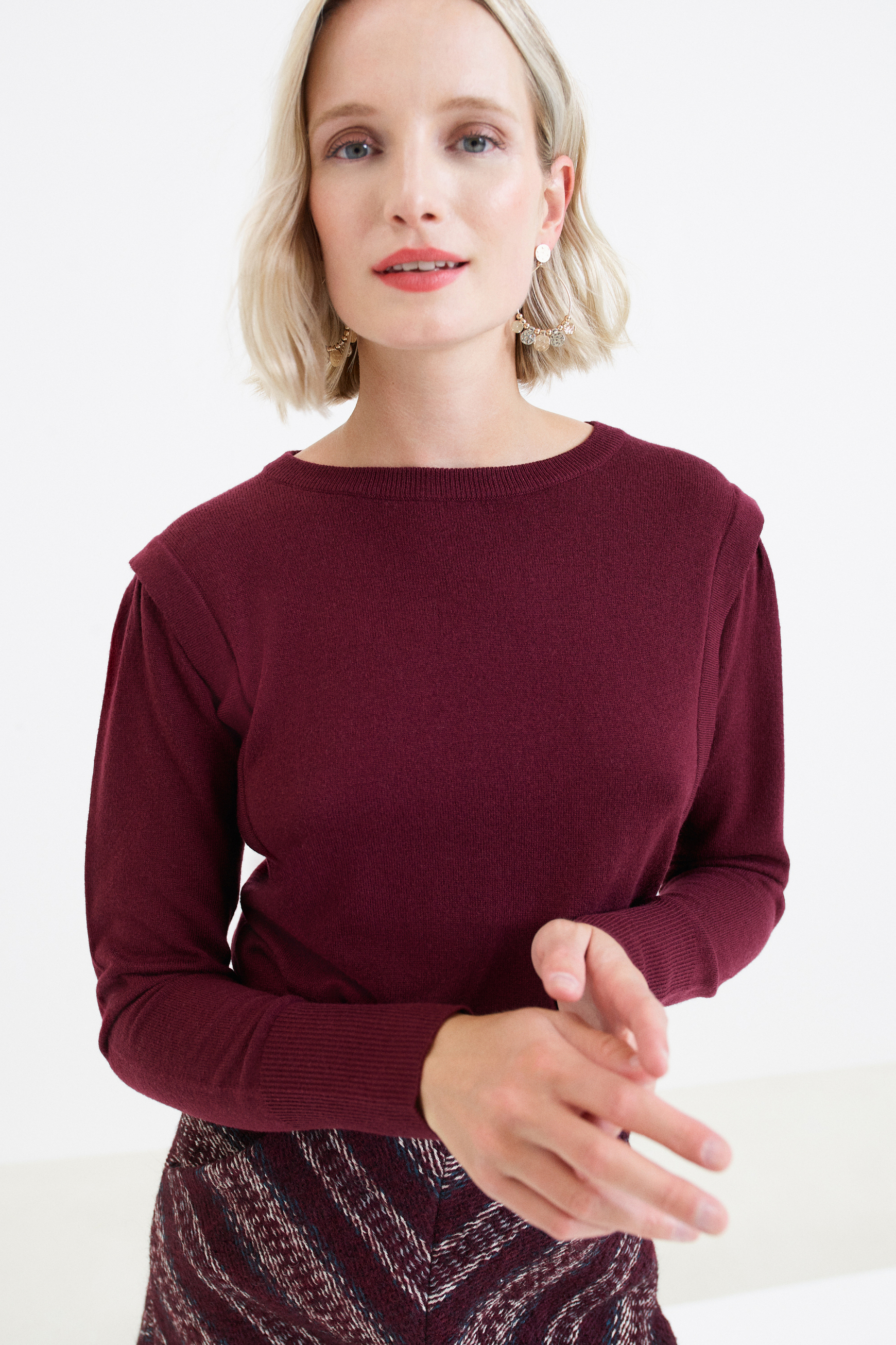 pull nelly bordeaux femme | Caroll