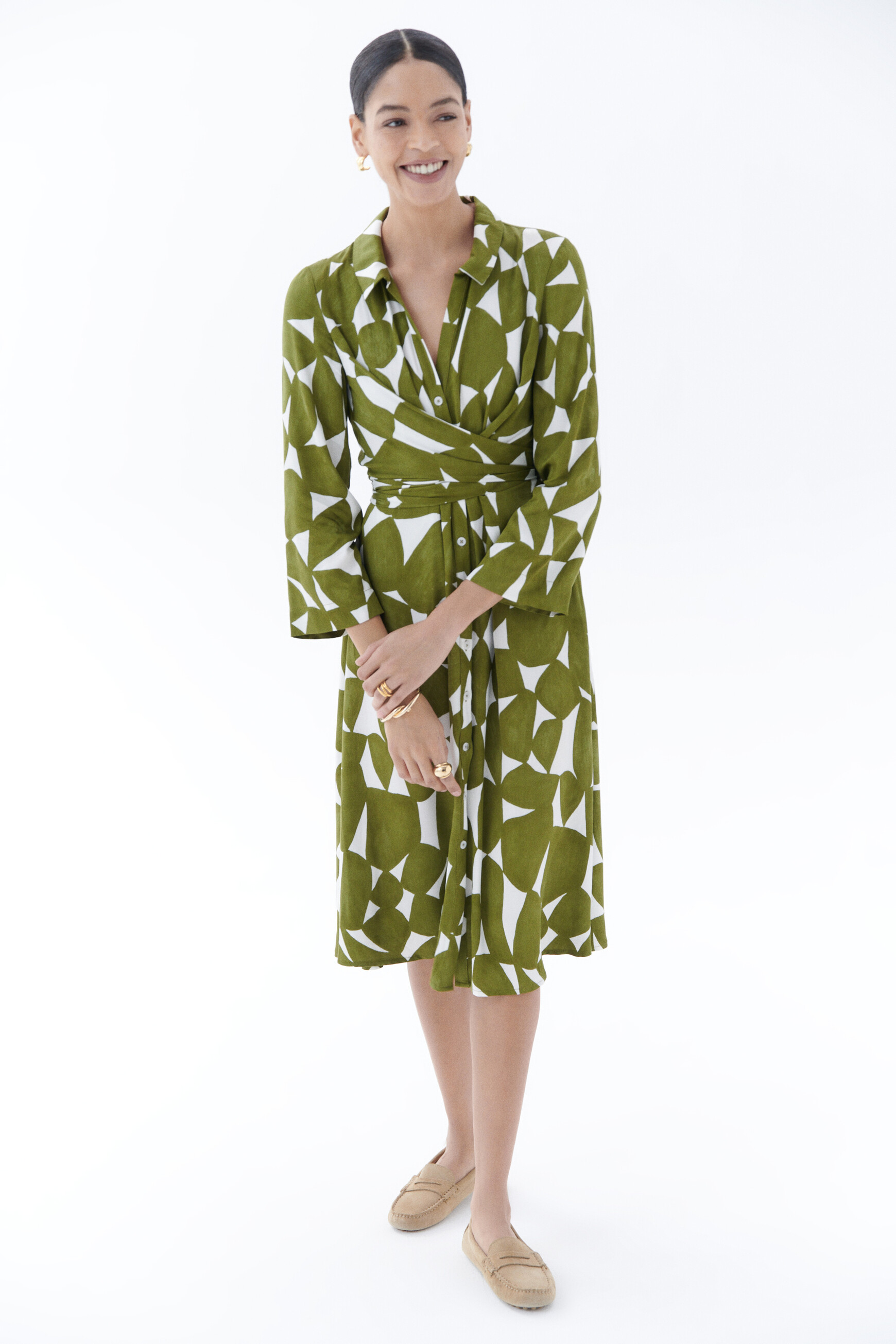 Vestido Renata verde mujer