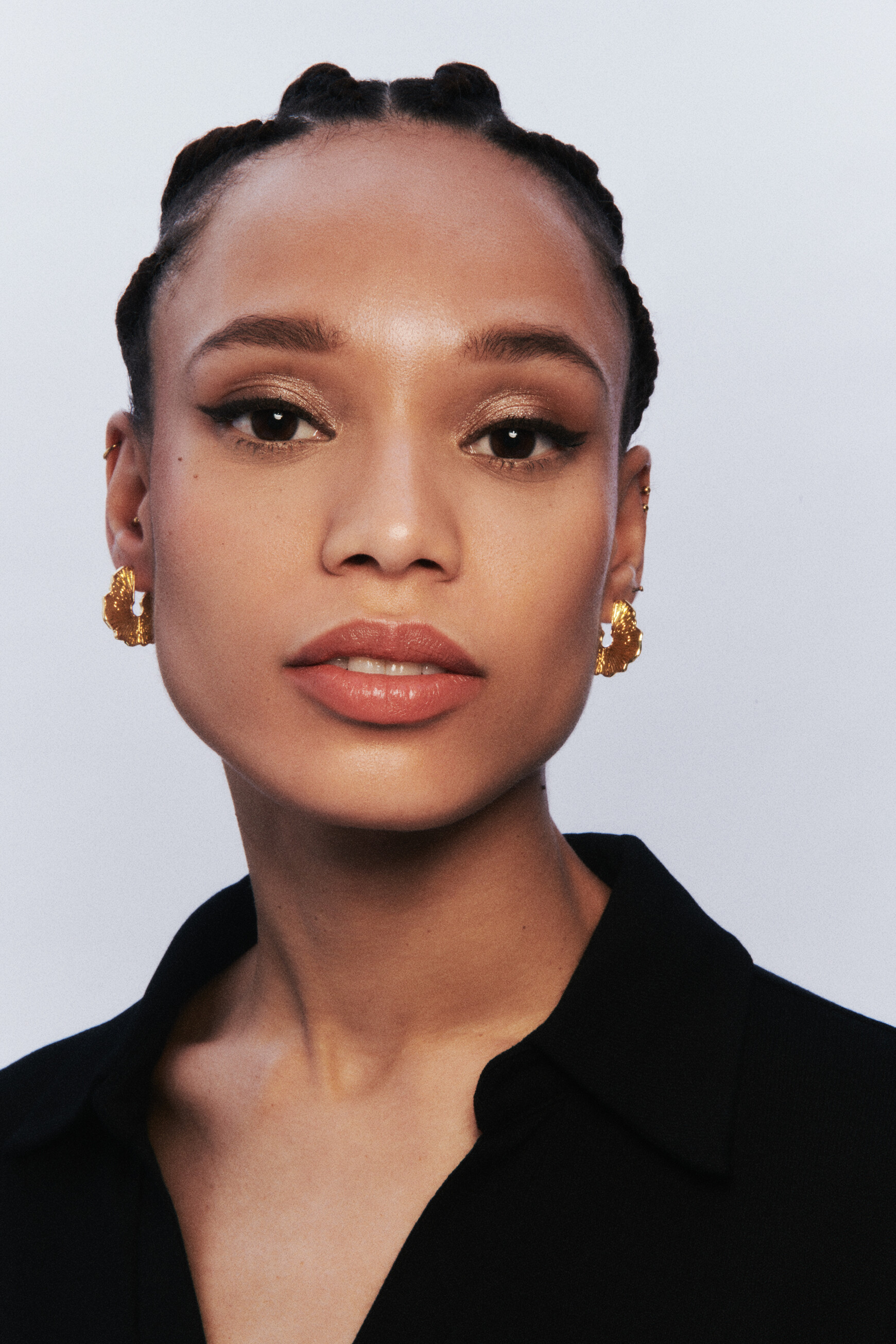 boucles d'oreilles fleur couleur or femme | Caroll